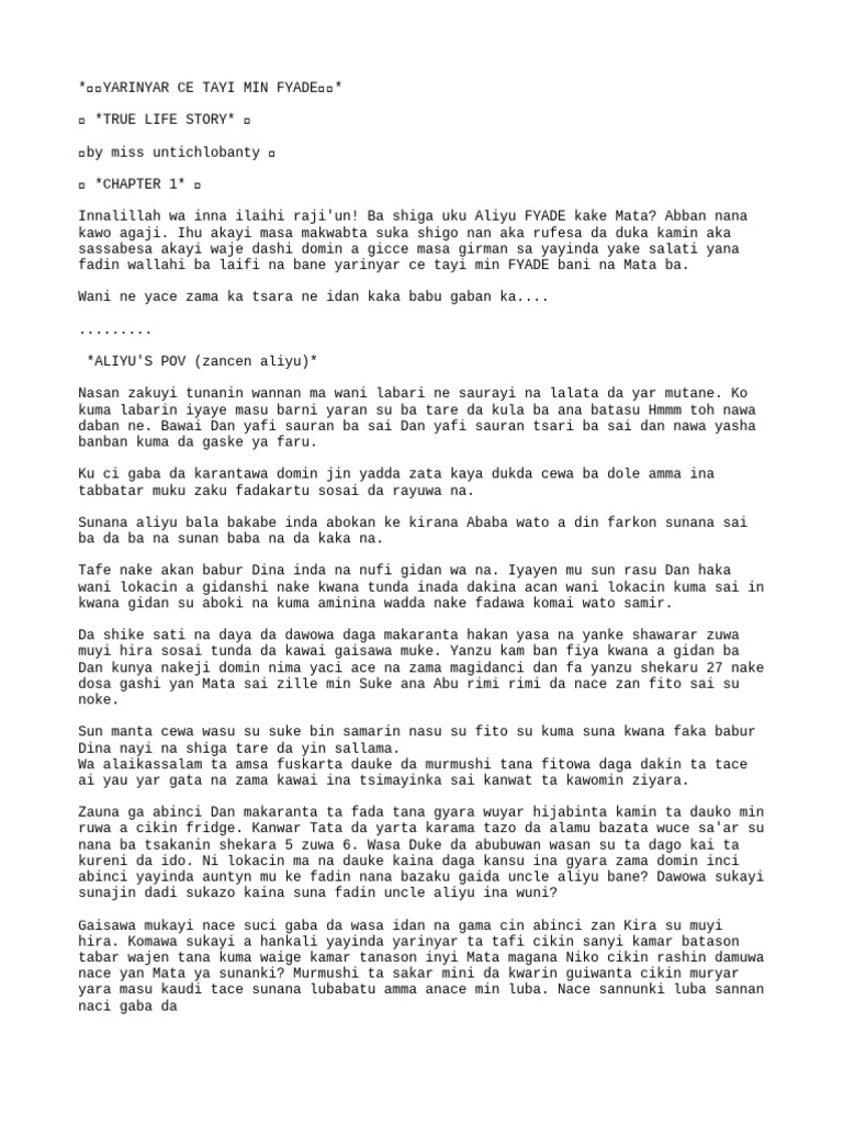 Yarinyar Ce Ta Mini Fyade | PDF