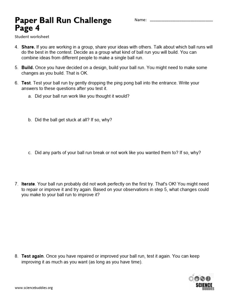 Paper Ball Run Challenge Guide | PDF | Mathematics