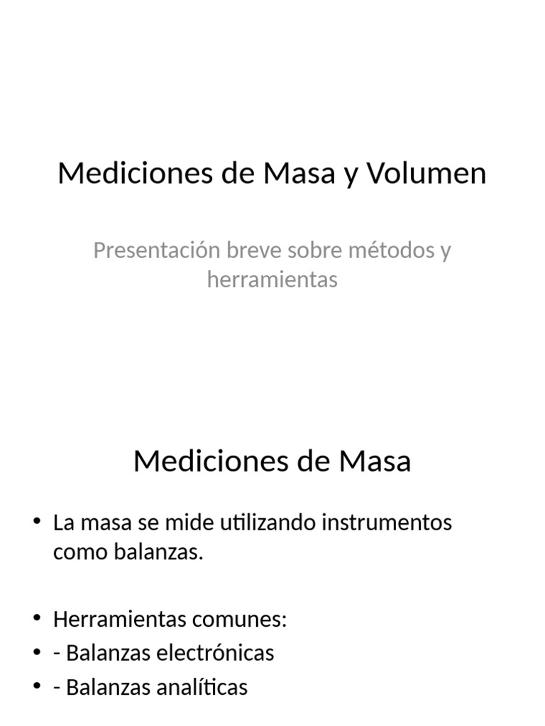 Mediciones Masa Volumen | PDF