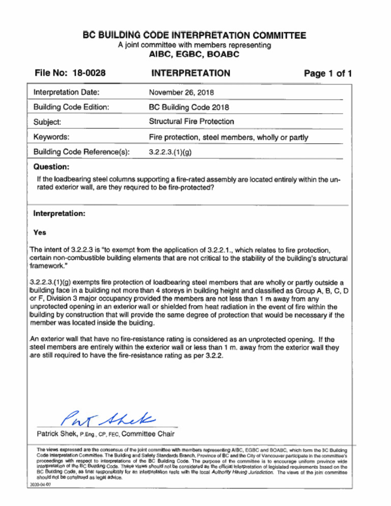 Steel Columns Fire Protection 18-0028-1 | PDF