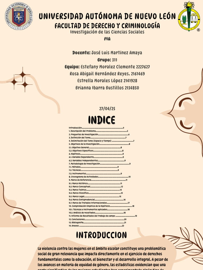 Pia Ics 311 PDF | PDF | Violencia | La violencia contra las mujeres