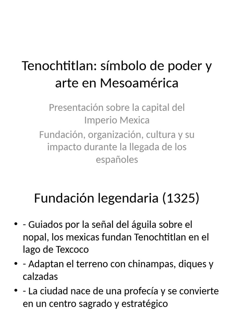 Tenochtitlan Presentacion | PDF