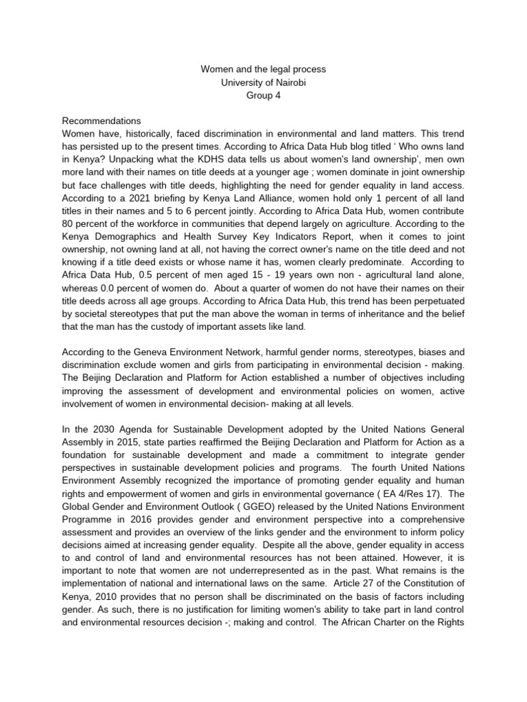 Women and The Legal Process | PDF | Gender Equality | Gender Studies