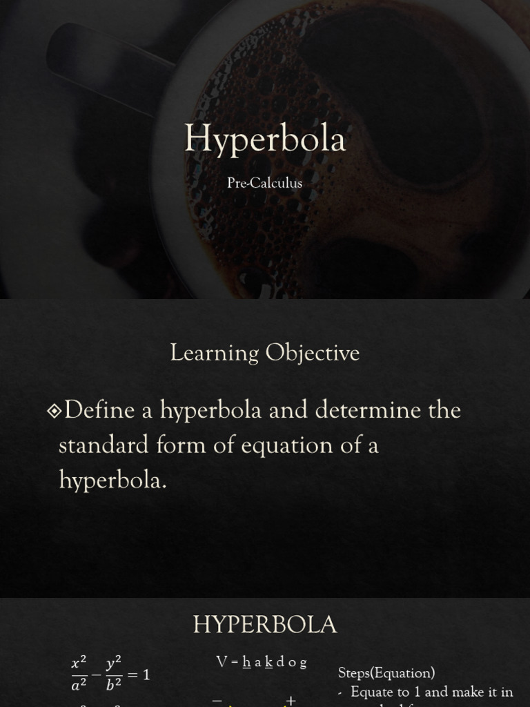 Hyperbola - Pre Calculus | PDF