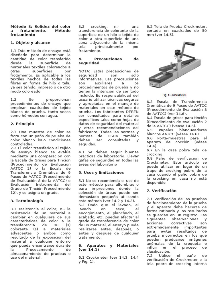 Método de Prueba de Transferencia de Color | PDF | Textiles | Color