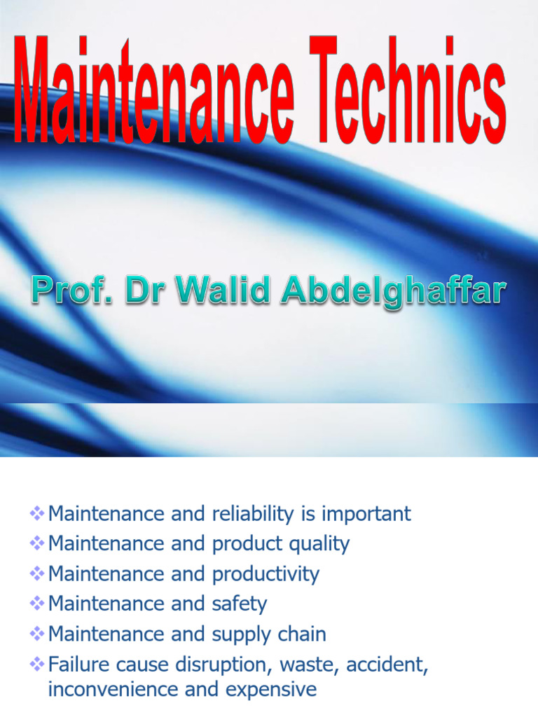 Effective Maintenance Strategies for Reliability | PDF | Reliability ...