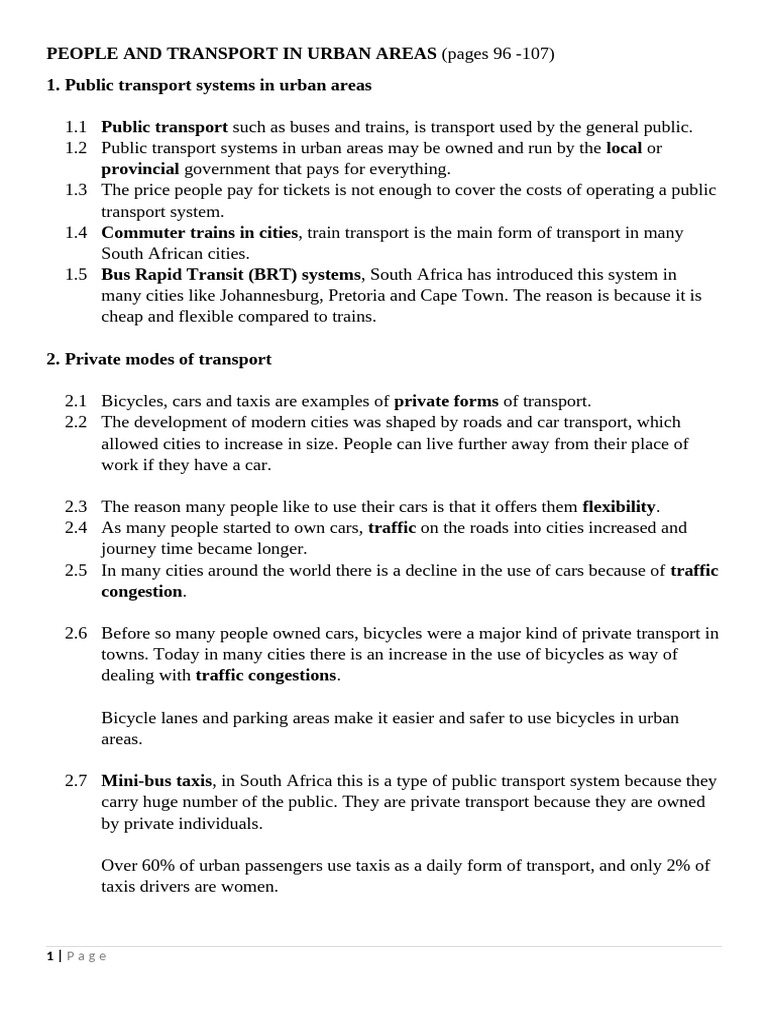 Urban Transport Modes and Challenges | PDF | Public Transport | Transport
