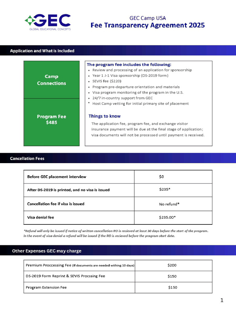 Fee Transparency Form | PDF