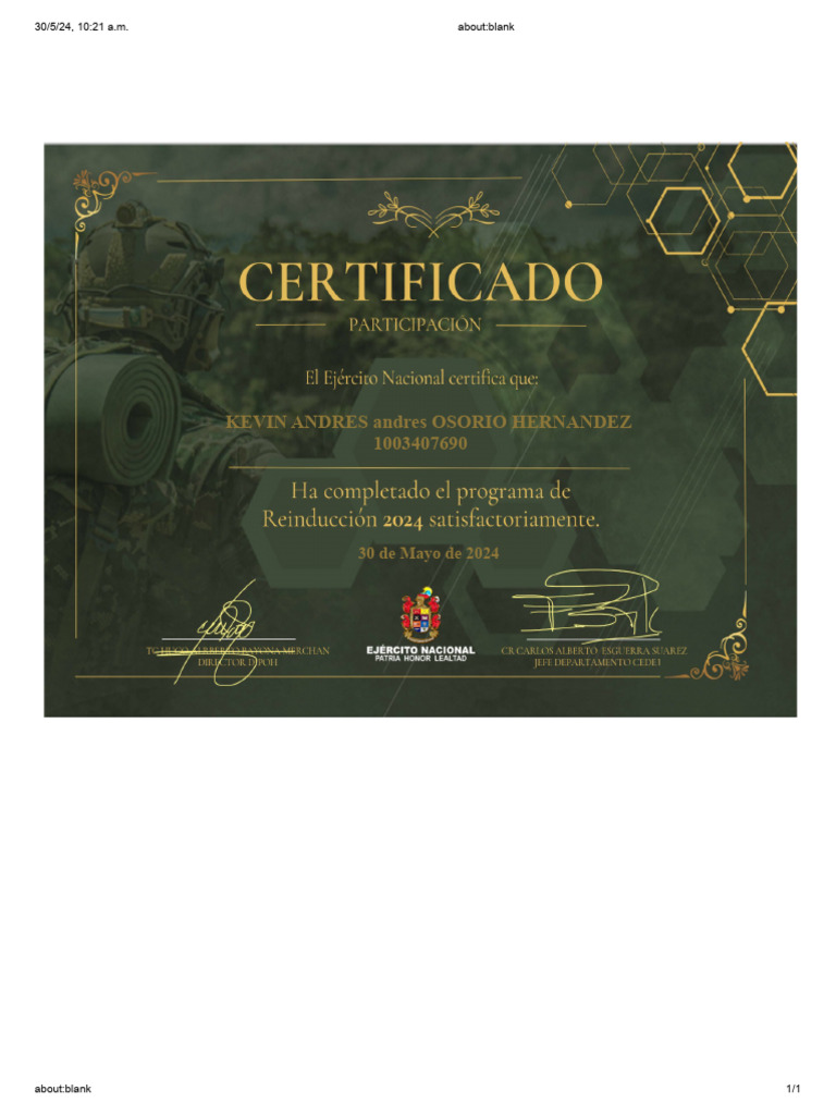 Certificado Induccion y Reenduccion | PDF