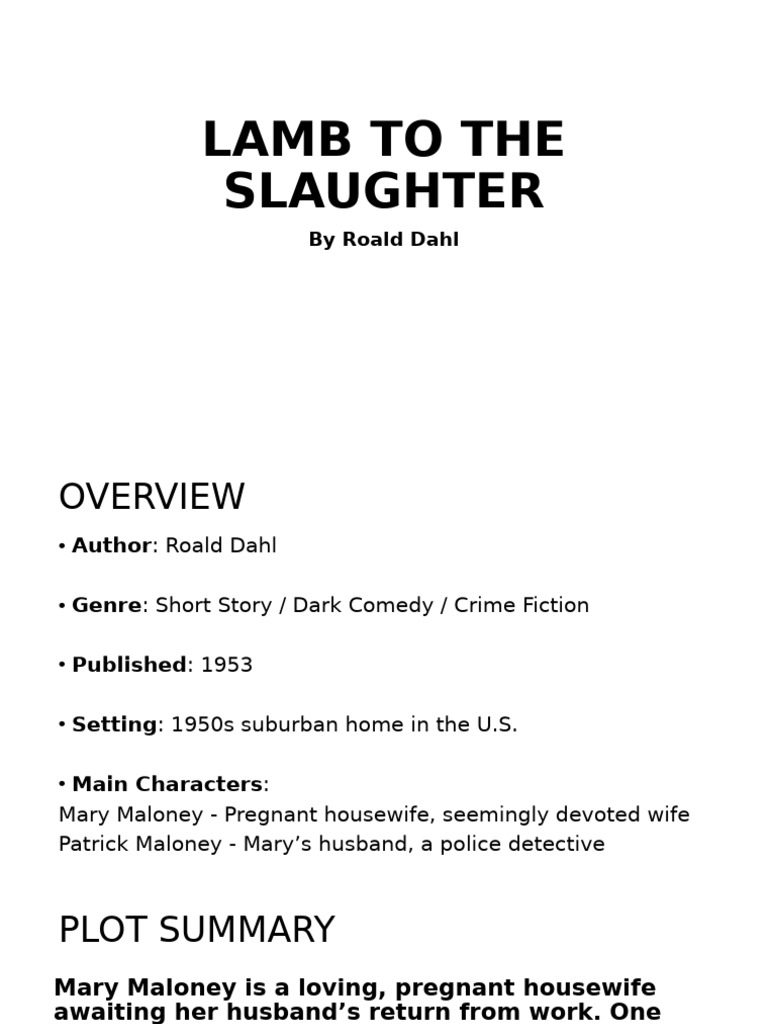 Lamb To The Slaughter Analysis | PDF