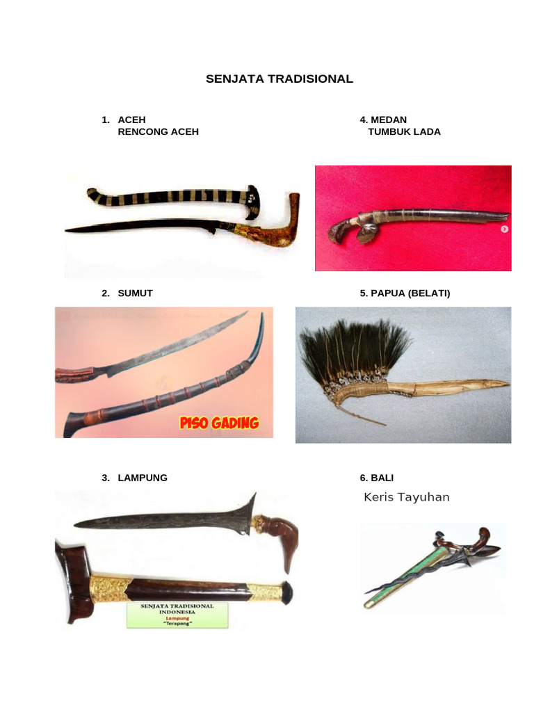 Keris Tayuhan: Senjata Tradisional Bali | PDF