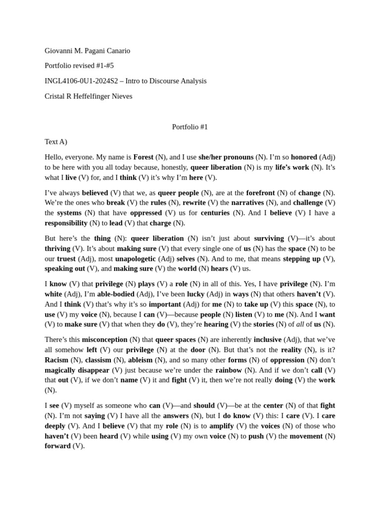 Portfolio Tasks 1-5 | PDF | Verb | Feeling