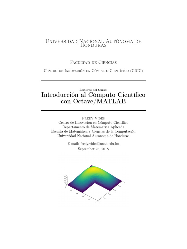 Curso Octave MATLAB UNAH | PDF | Ecuaciones | Análisis numérico