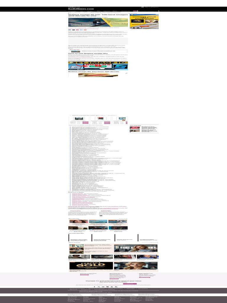 Top 100 Roblox Image IDs and Decals | PDF