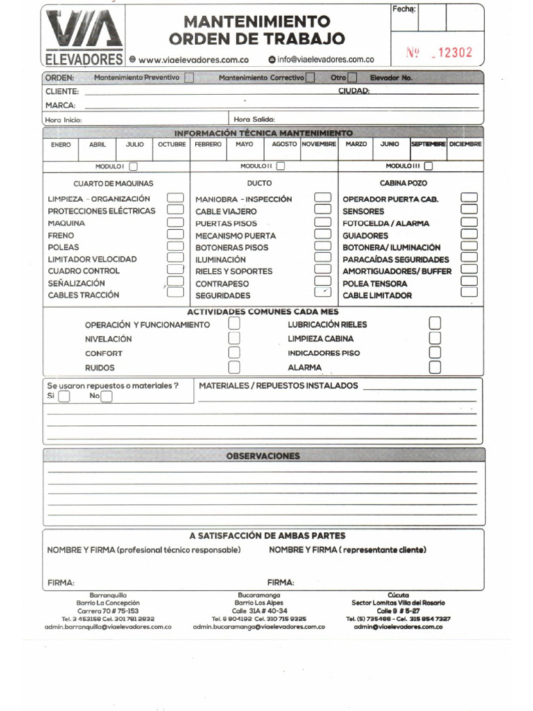 Reporte de Mtto | PDF