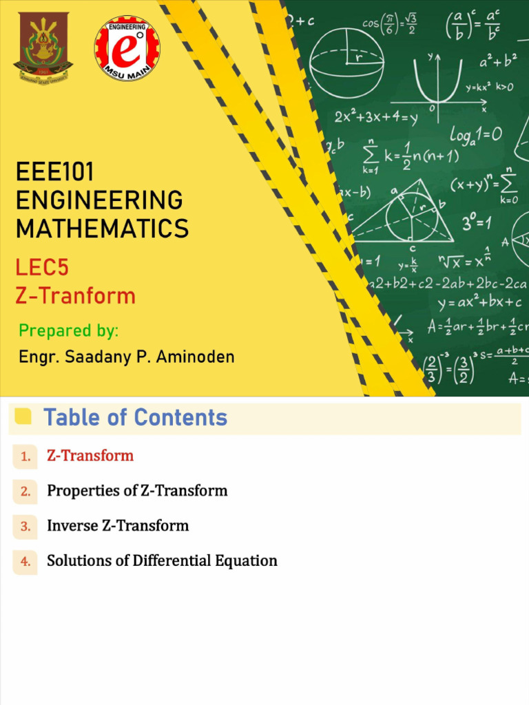 EEE101 LEC5 - Z Transform | PDF