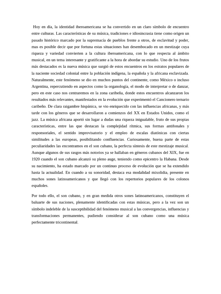El Son Cubano (Autoguardado) | PDF | Cuba | America latina
