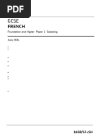 AQA French GCSE Role Plays | PDF