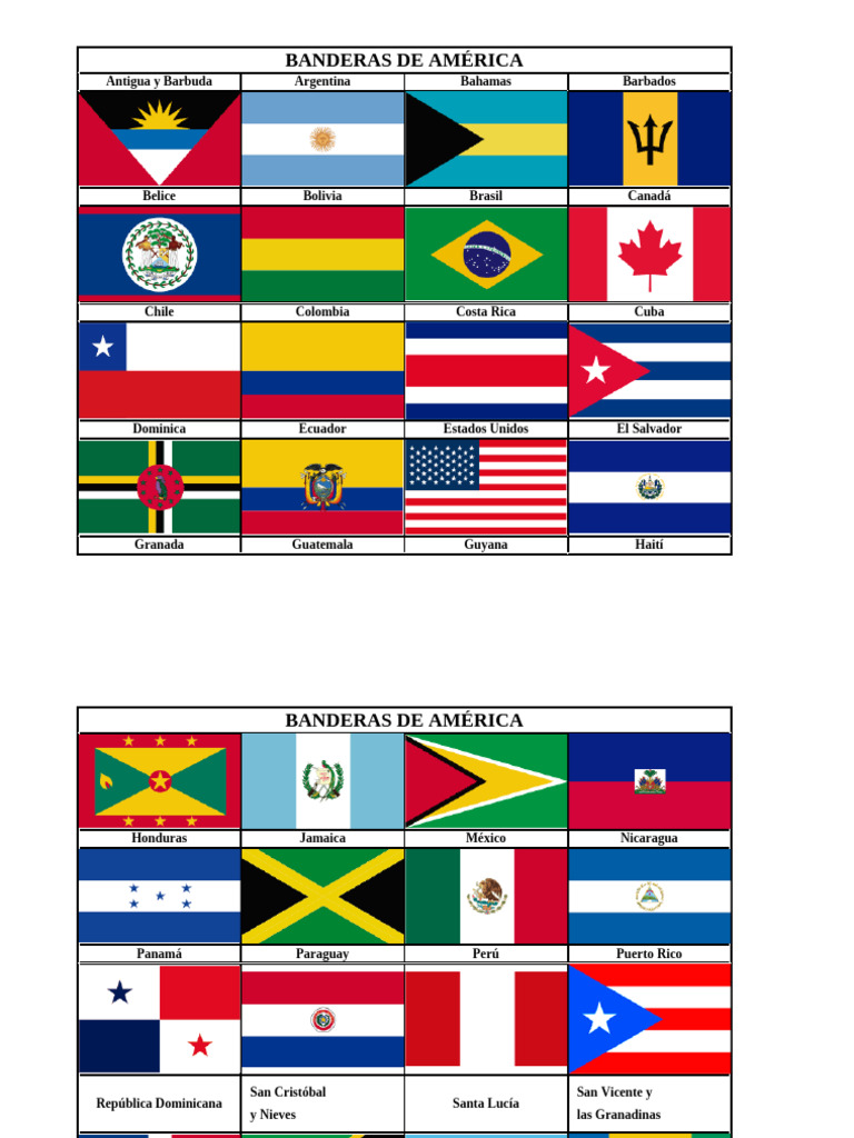 Banderas Del Mundo | PDF | África | Américas