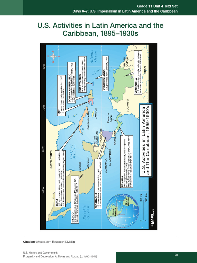 US Activities in Latin America and the Caribbean Map | PDF