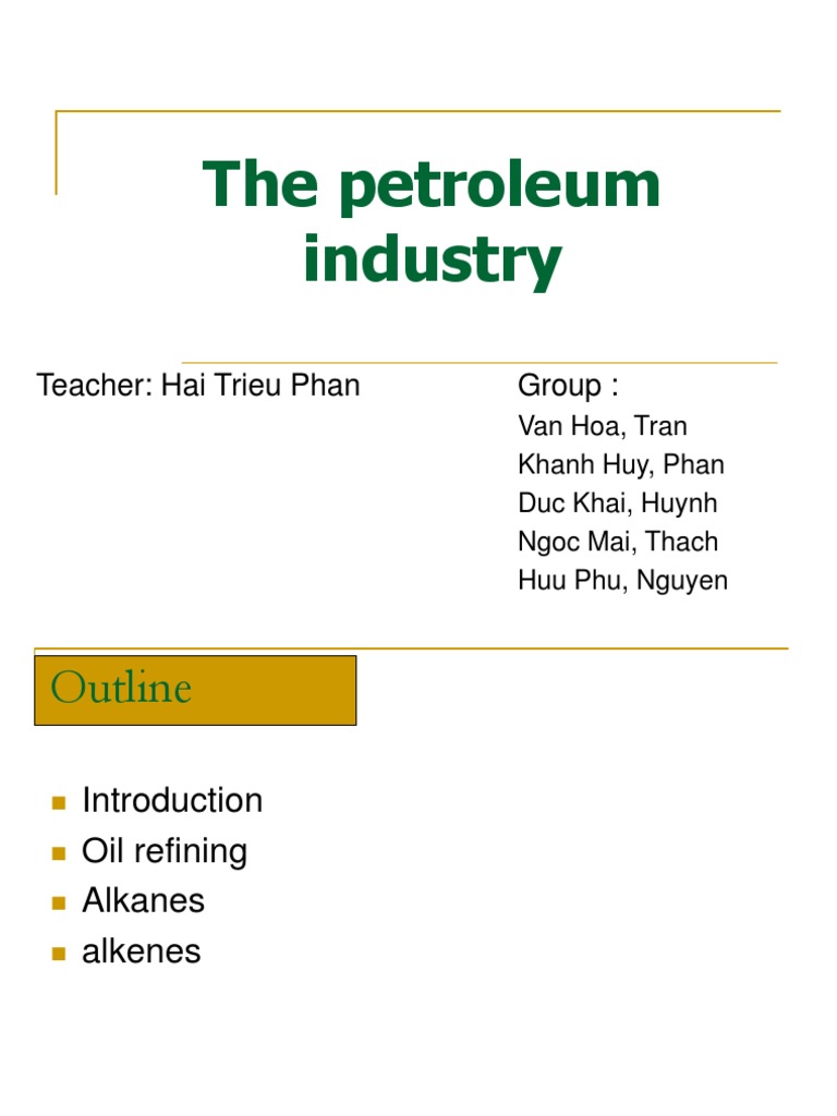 The Petroleum Industry - Full | PDF | Alkene | Alkane