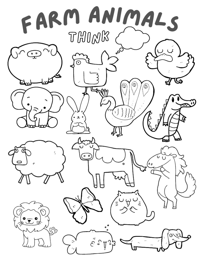 Farm Animal Coloring Page | PDF