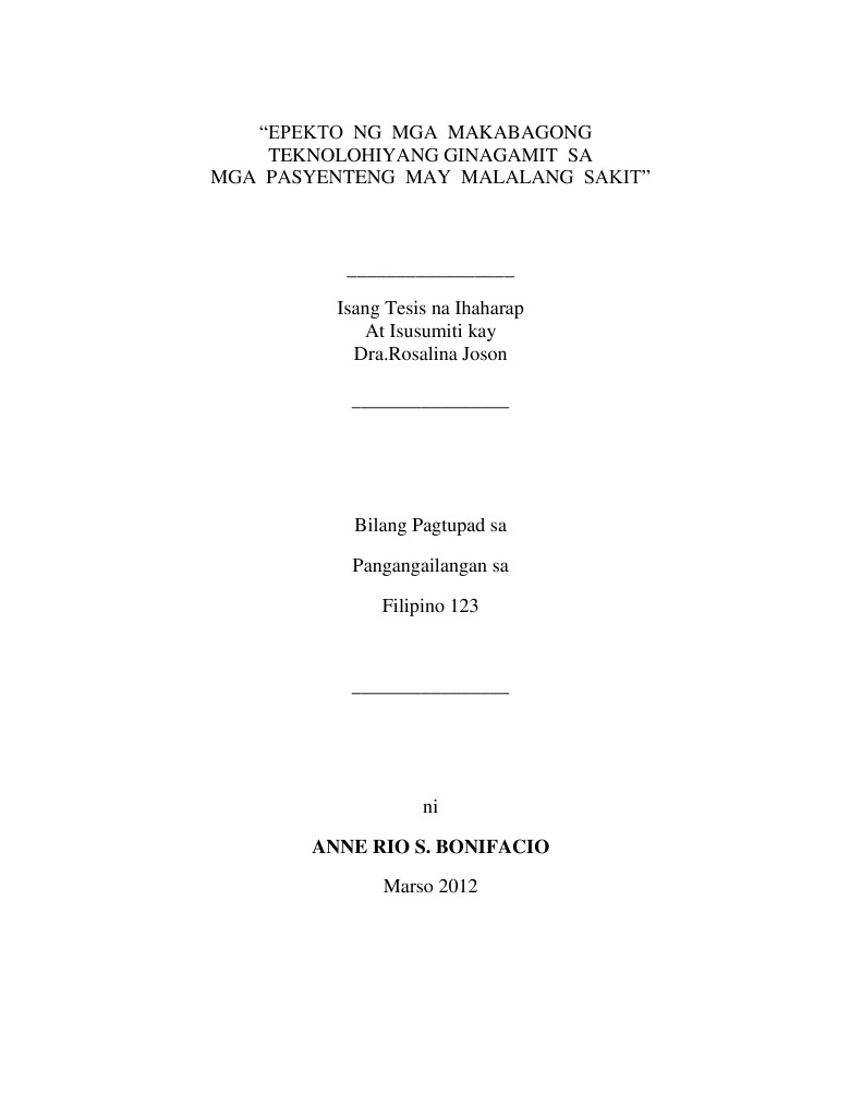 Thesis Filipino Pdf