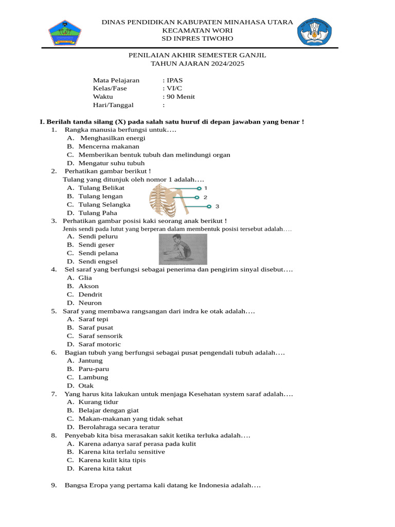 Soal Pas Kelas Vi Ipas | PDF