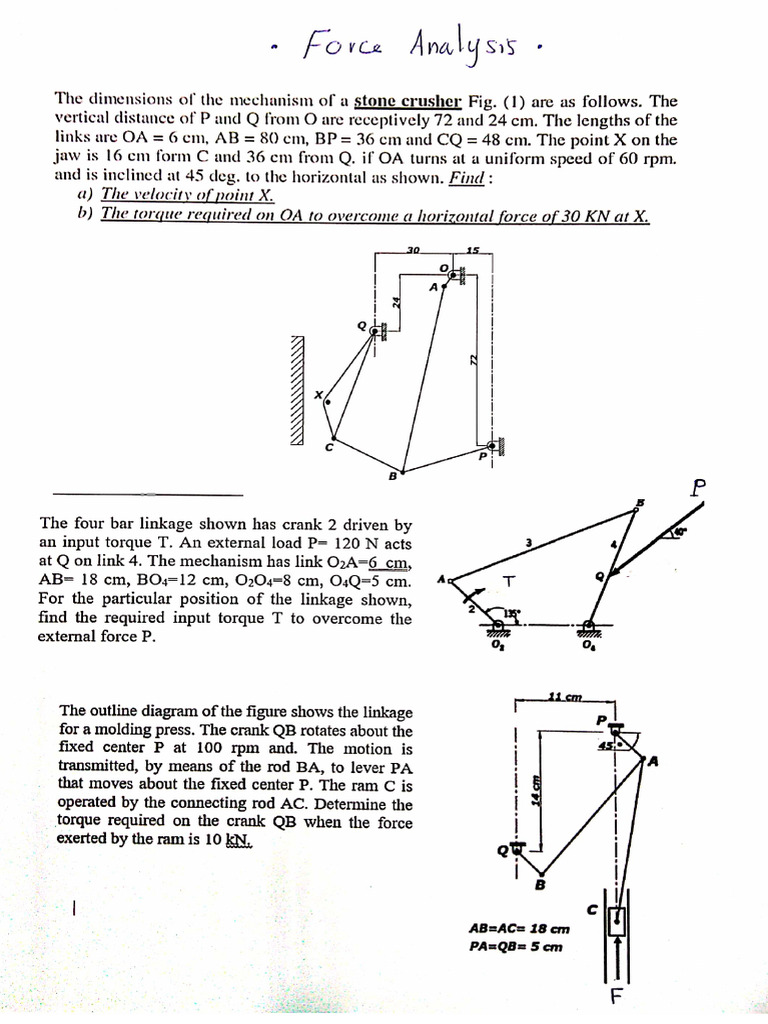 Sheet 6-Force Analysis Sheet | PDF