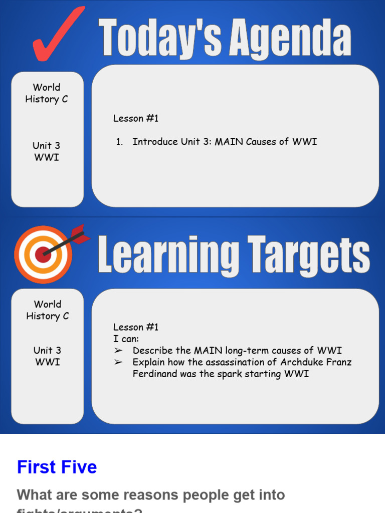 Unit 3 Lesson 1 - MAIN Causes of WWI | PDF | Austria Hungary | Central ...