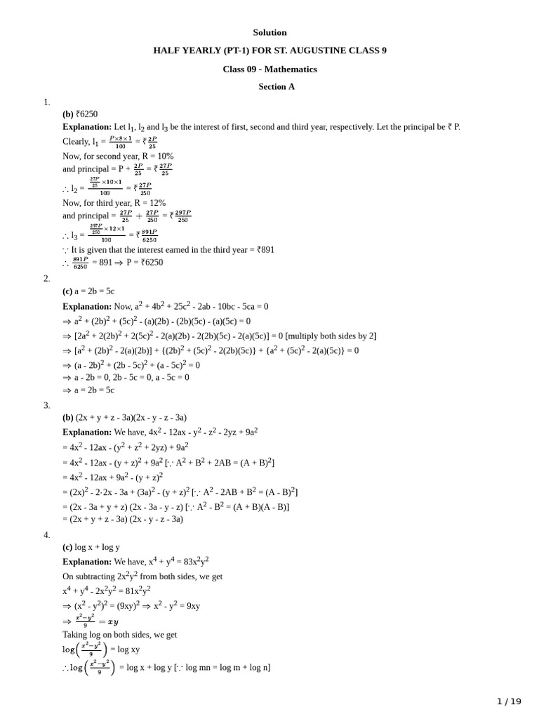 solution-1439217 | PDF | Euclid | Euclidean Geometry