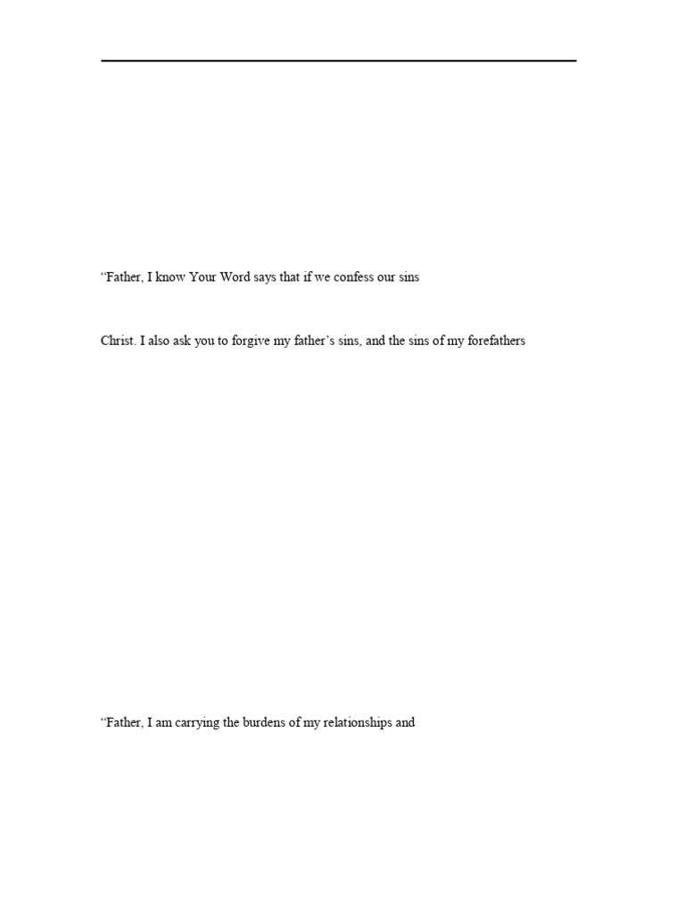 Prayers To Break A Curses | PDF | Demons | Deliverance Ministry