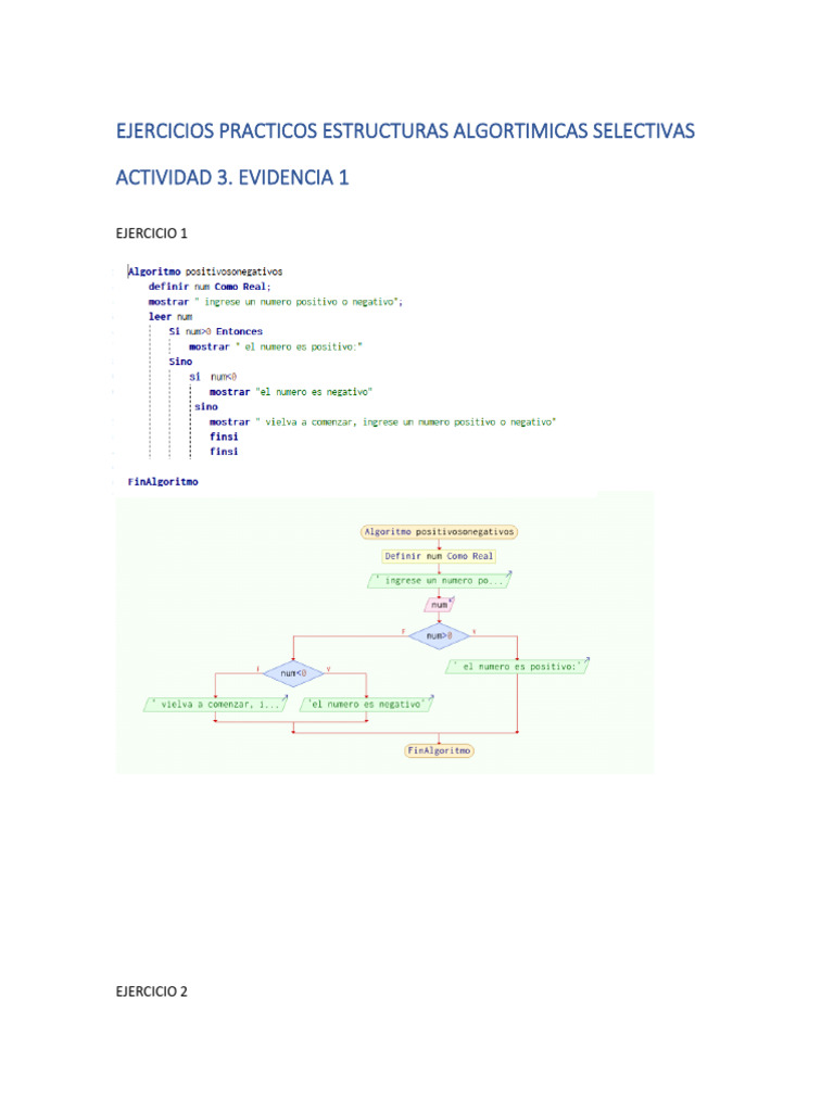 Ejercicios Practicos Estructuras Algortimicas Selectivas | PDF