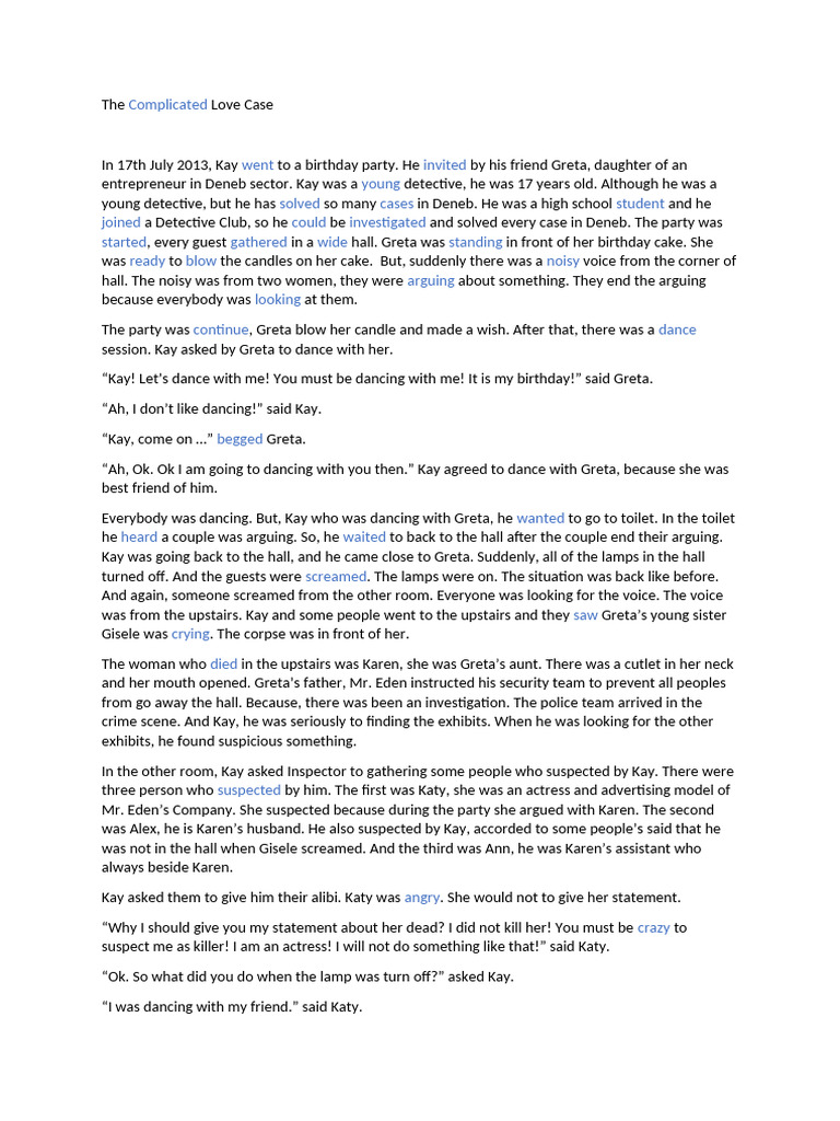 The Complicated Love Case | PDF
