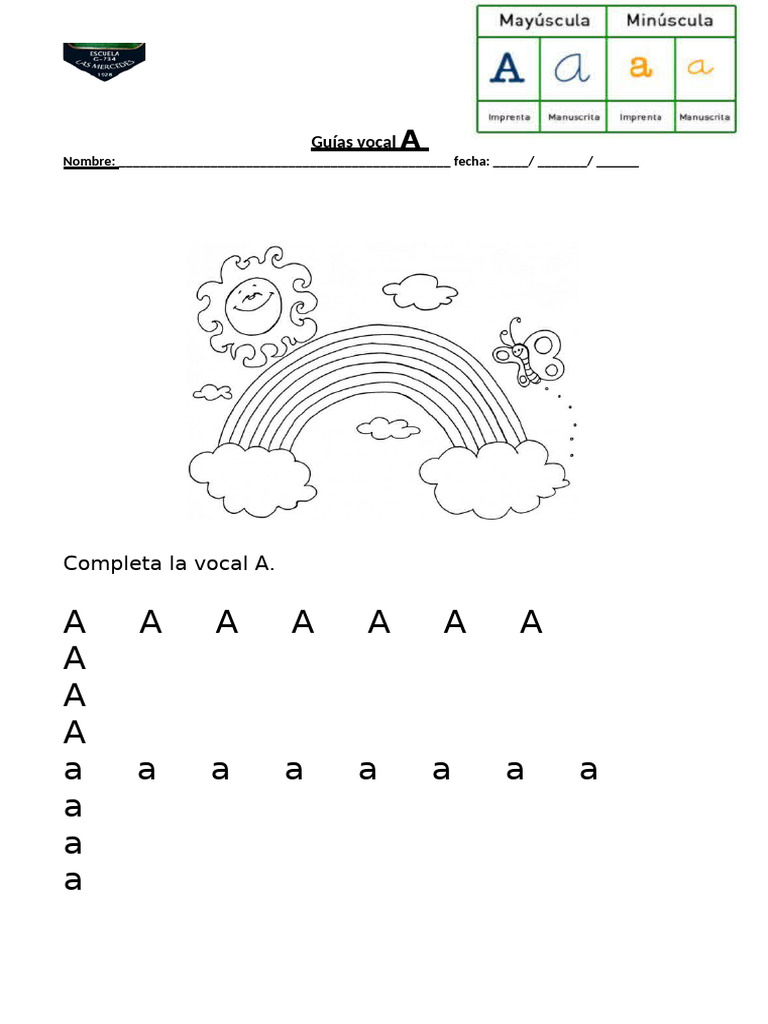 Guía Vocal A Primero Básico | PDF