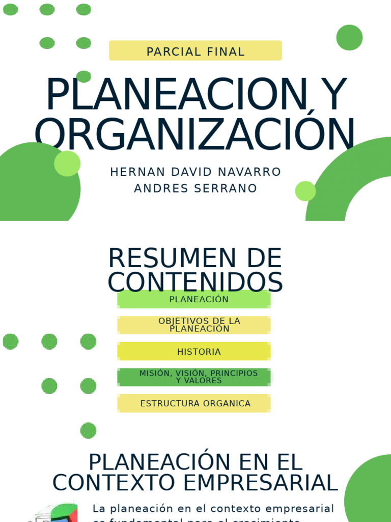 Planeacion y Organizacion | PDF