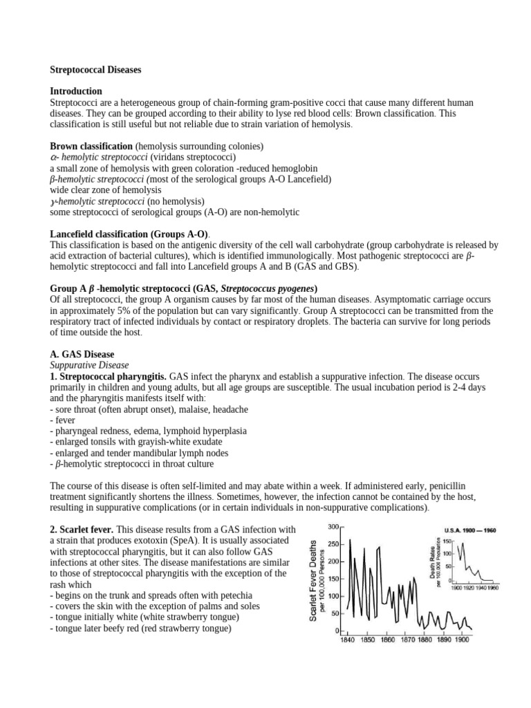 Streptococcal Infections Notes | PDF | Streptococcus | Pneumonia