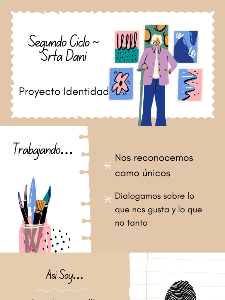 Identity and Self-Expression Education Presentation in Beige Green Hand ...