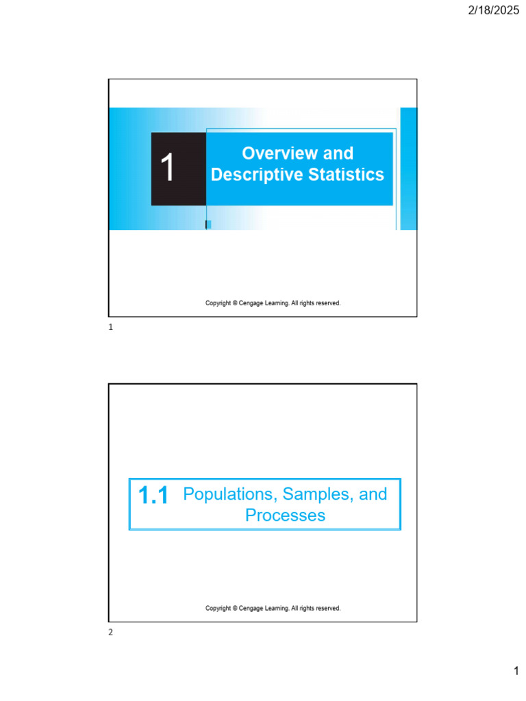 Chapter 1 | PDF | Statistics | Sampling (Statistics)