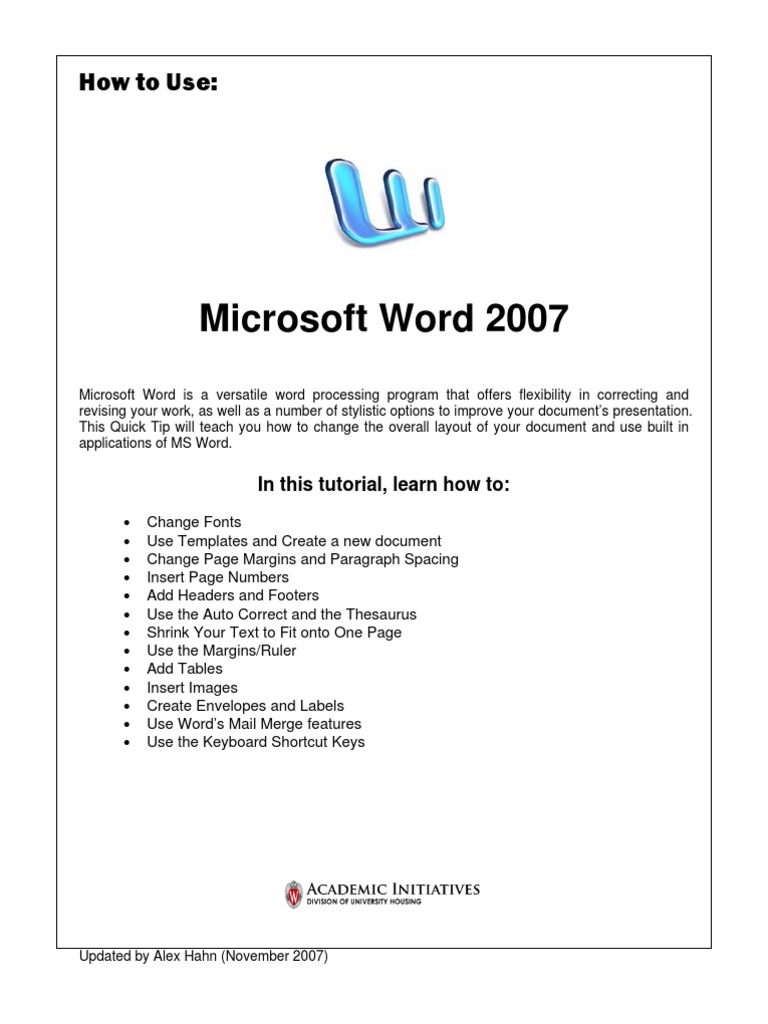 Ms Office 2007 | PDF | Microsoft Word | Page Layout