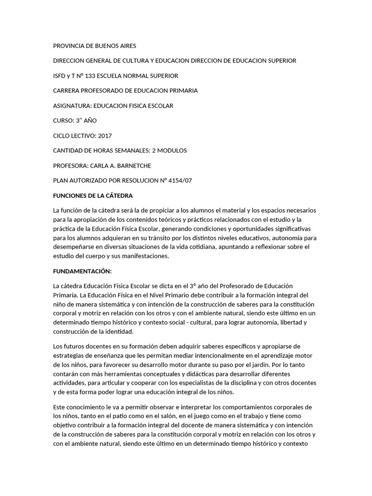 Educación Física en el Profesorado Primario | PDF | Enseñando | Maestros