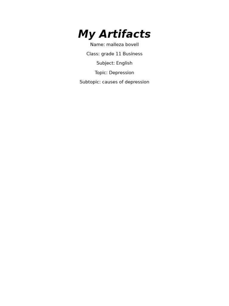 English Artifacts | PDF