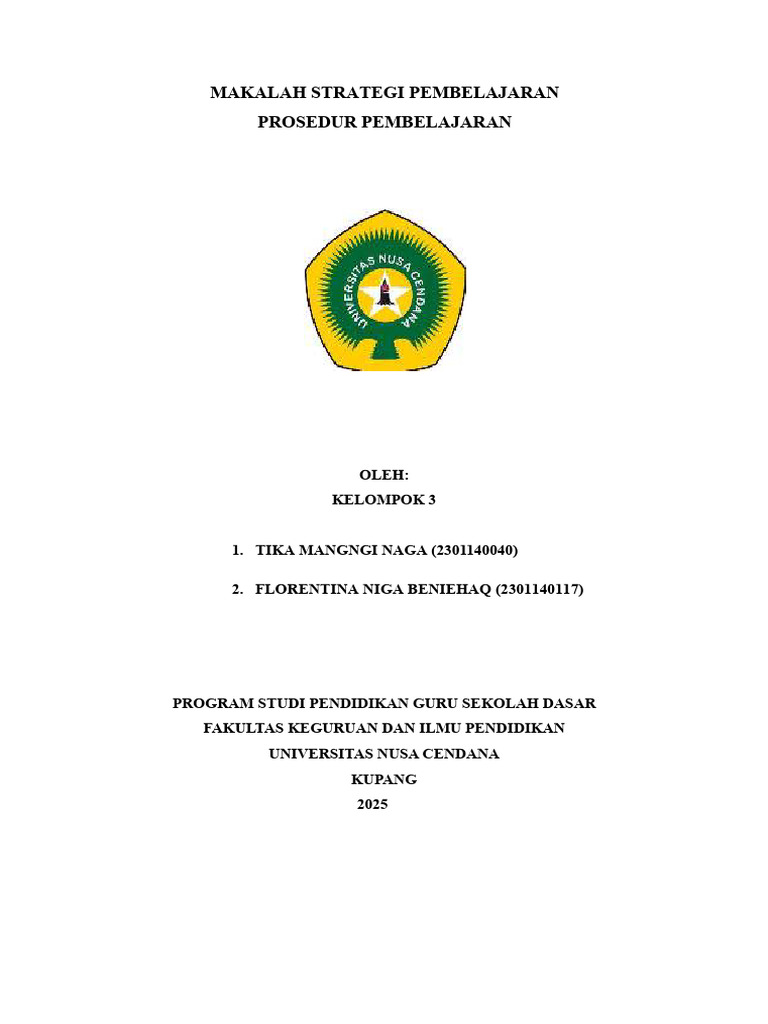 KLMPK 3 Makalah Strategi Pembelajaran | PDF
