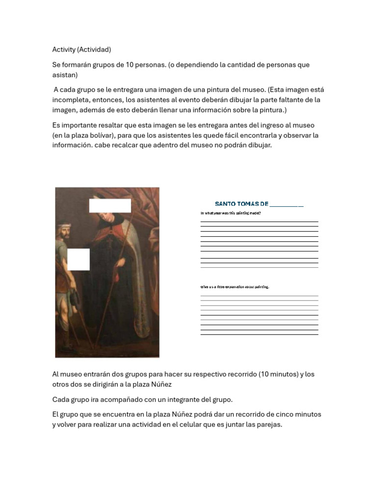 ACTIVIDAD MUSEO | PDF