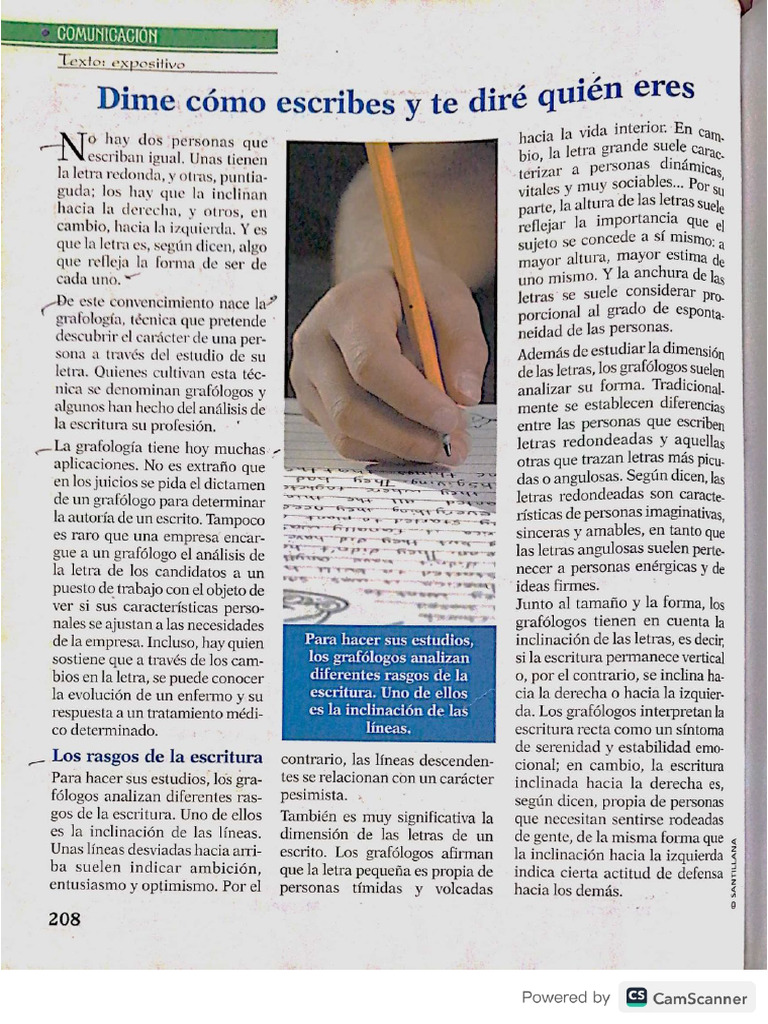 Dime Cómo Escribes y Te Diré Quién Eres | PDF