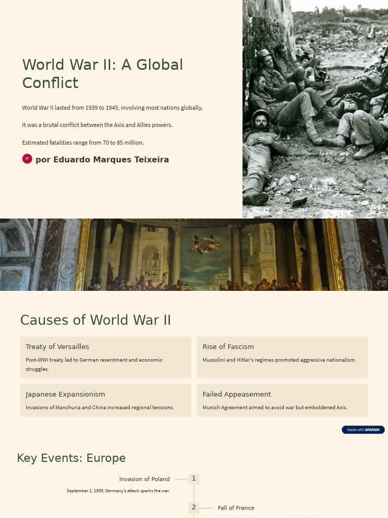 World War II A Global Conflict | PDF | World War II | Nazi Germany