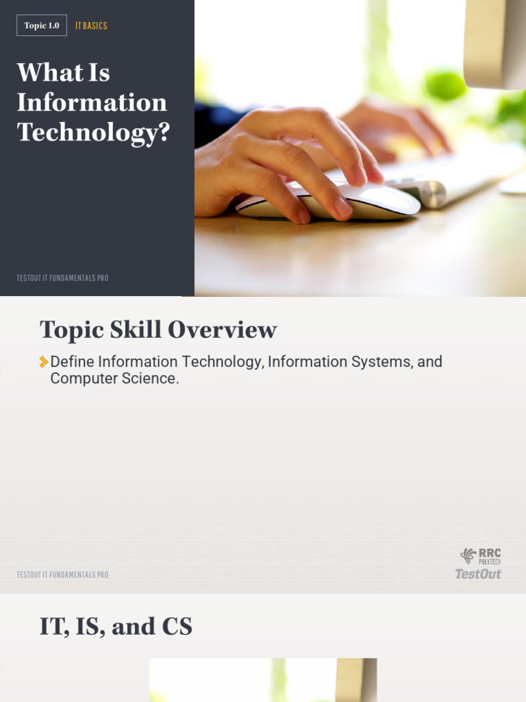 1.0 What Is Information Technology | PDF