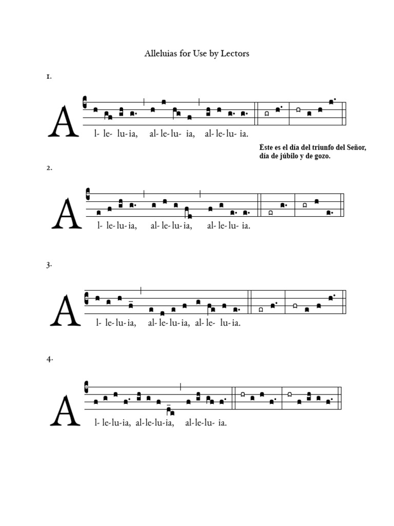 Alleluias para Lectores | PDF