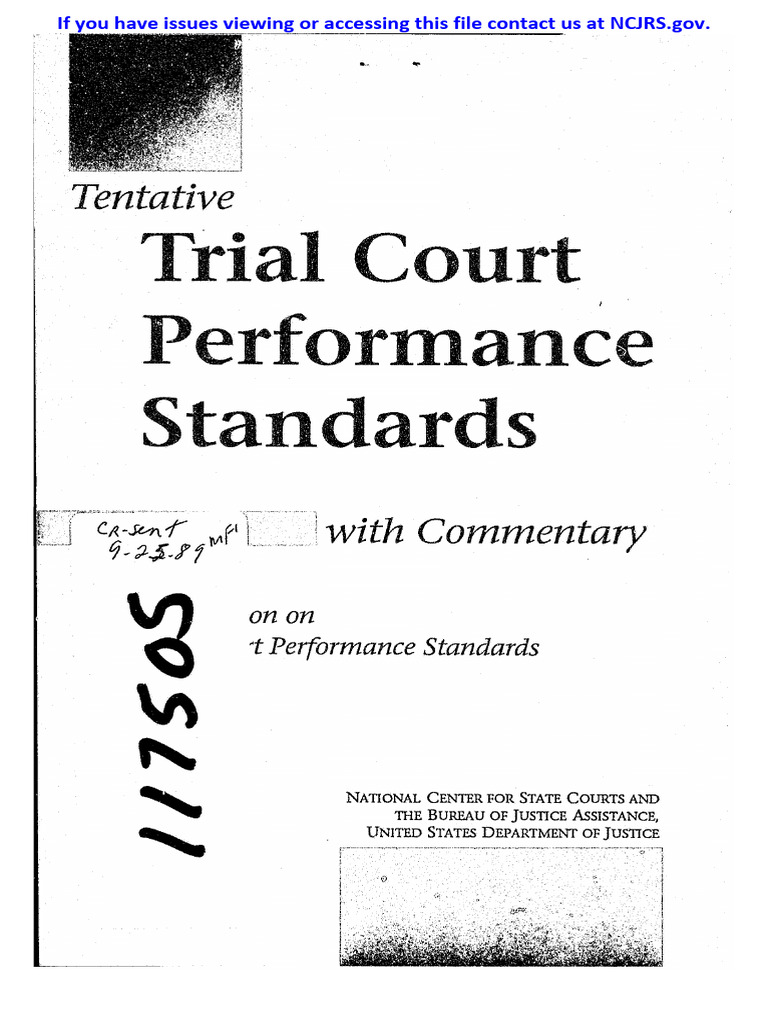 NCSC - Trial Court Performance Standards | PDF | Jury Selection | Equity (Law)