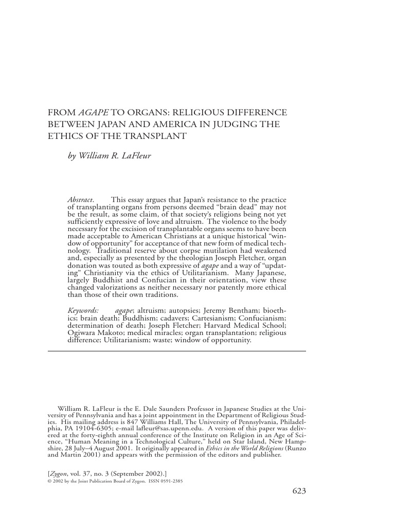 LaFleur - From Agape To Organs - Religious Difference Between Japan and ...